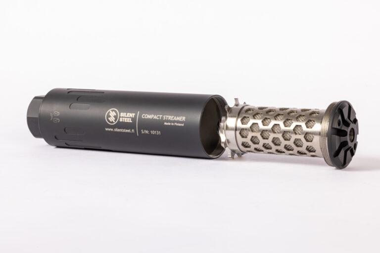 Silent Steel Compact Flow Streamer, 7.62 Aluminium Sort M15x1 (Lager ...