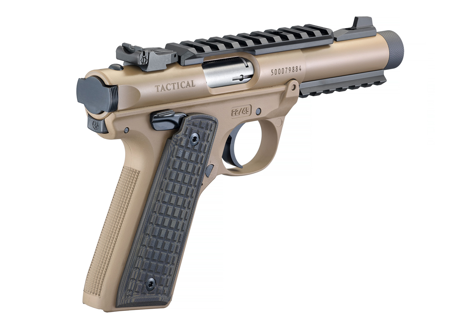Ruger Mark IV 22/45 Tactical FDE, .22 LR, 4,4" | TacDane